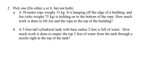Solved 2. Pick one (Do either a or b, but not both) a. A | Chegg.com