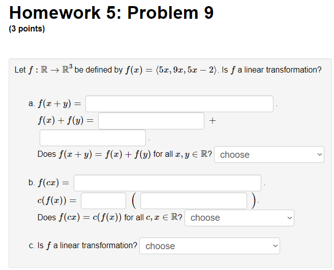 Solved Homework 5: Problem 9 (3 points) Let f:R→R3 be | Chegg.com