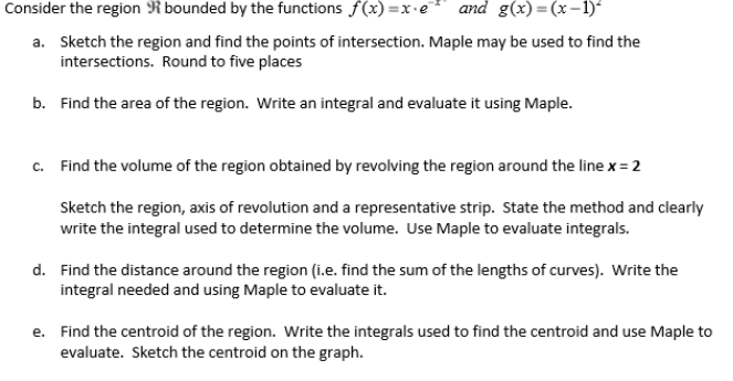 Solved Consider the region R bounded by the functions | Chegg.com