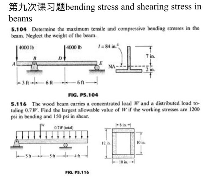 Determine the maximum tensile and compressive bending | Chegg.com