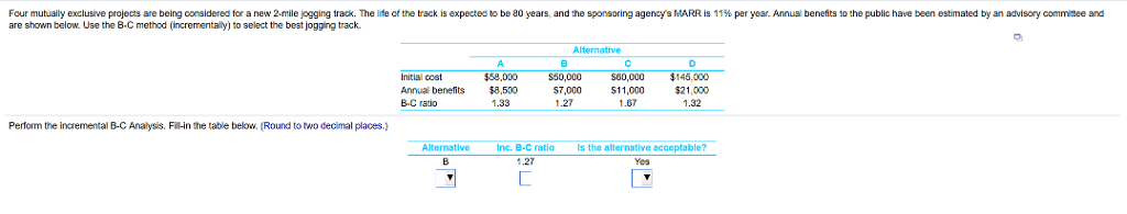 Solved Four mutually exclusive projects are being considered | Chegg.com
