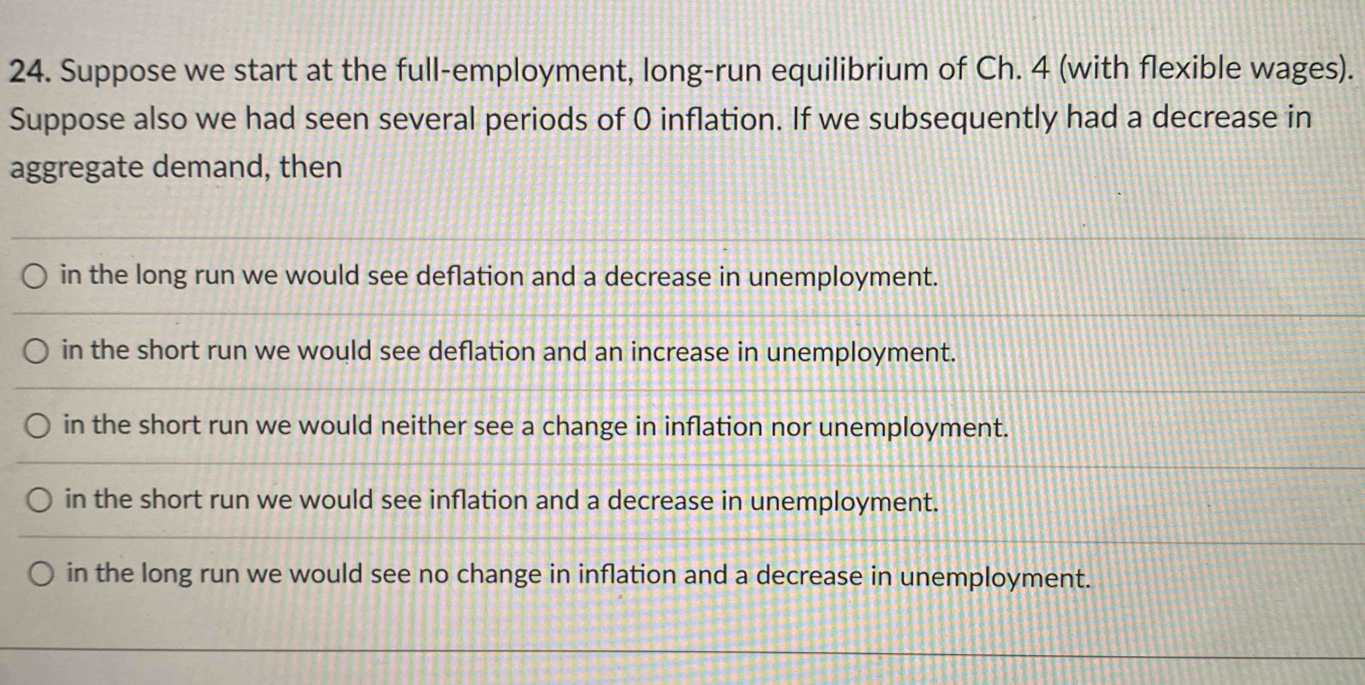 Solved Suppose we start at the full-employment, long-run | Chegg.com