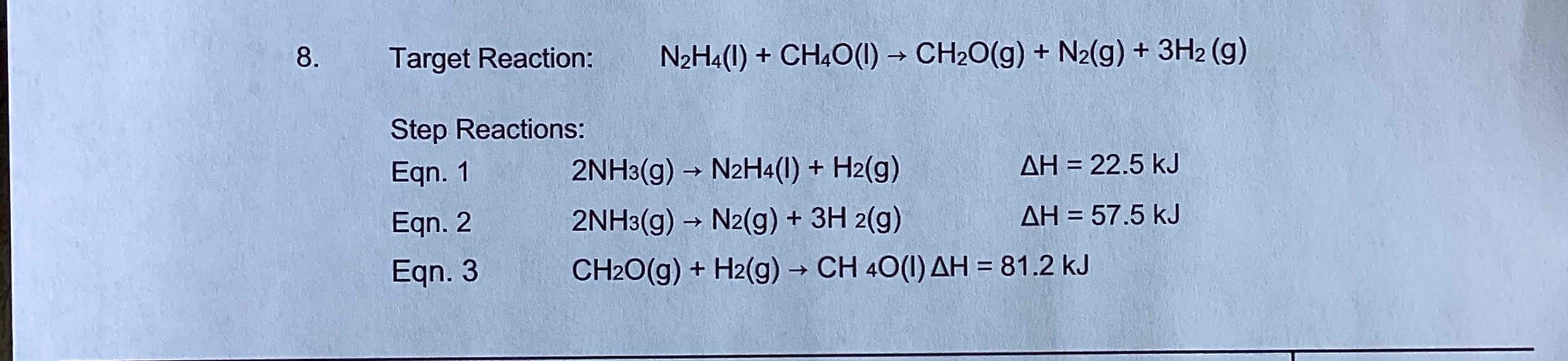 Solved Target Reaction: | Chegg.com