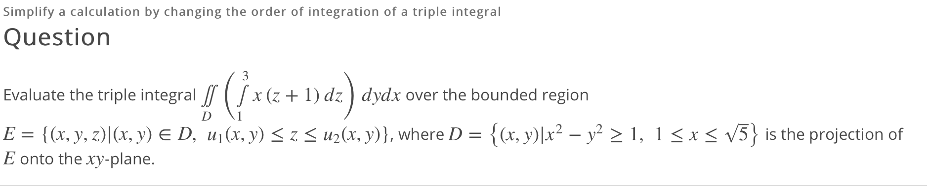 Solved Simplify a calculation by changing the order of | Chegg.com