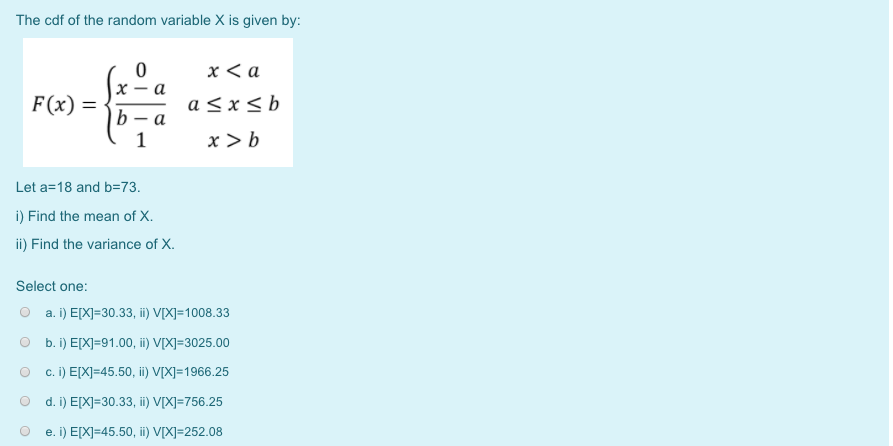 Solved The cdf of the random variable X is given by: x 0x