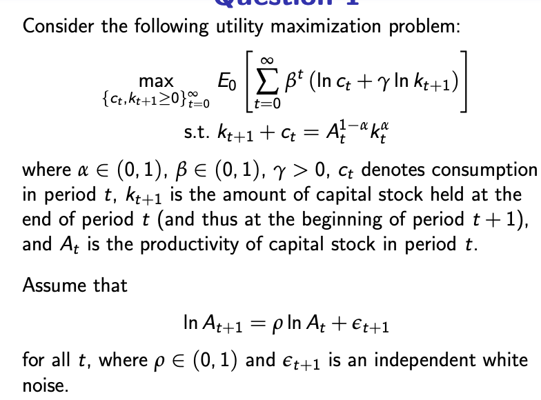 Consider the following utility maximization problem: | Chegg.com