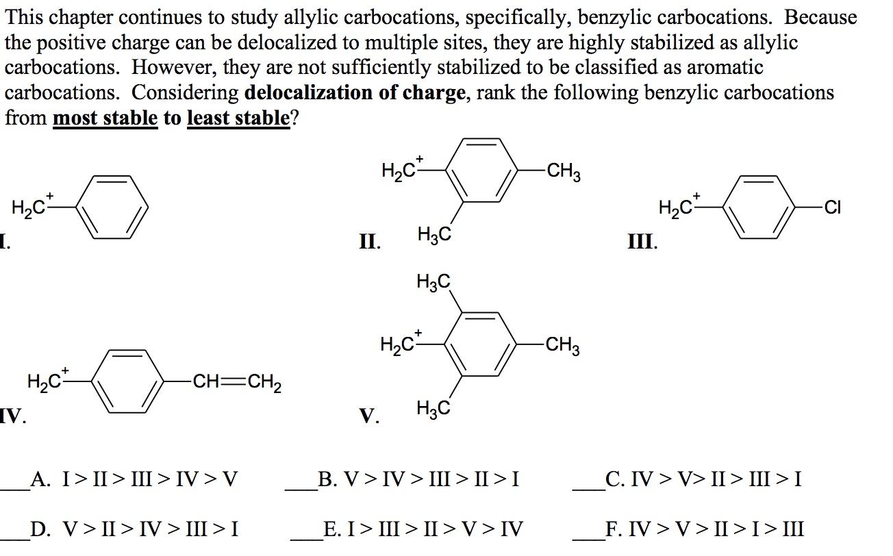 Solved This chapter continues to study allylic carbocations, | Chegg.com