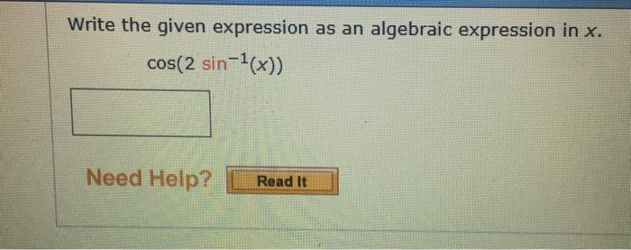 Solved Write the given expression as an algebraic expression | Chegg.com