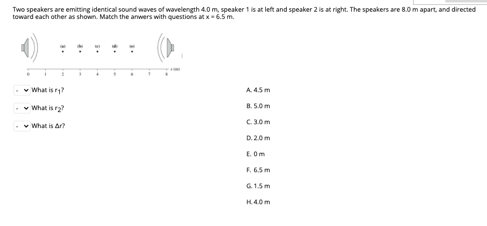 Solved Two speakers are emitting identical sound waves of | Chegg.com