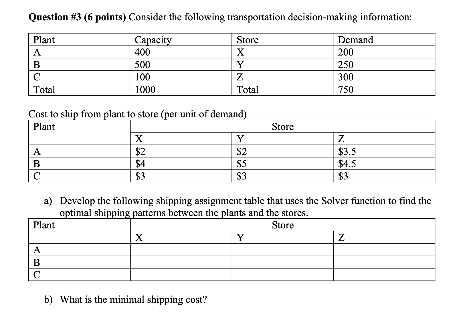 Solved 3. Question #3 (6 points) Consider the following | Chegg.com Solved 3. Question #3 (6 points) Consider the following | Chegg.com