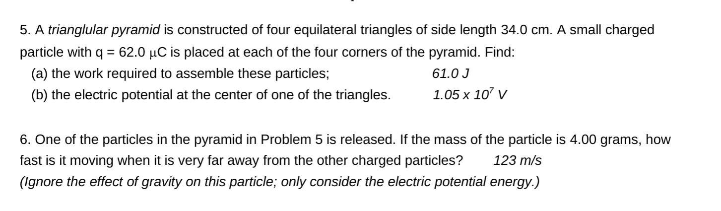 Solved 5. A trianglular pyramid is constructed of four | Chegg.com