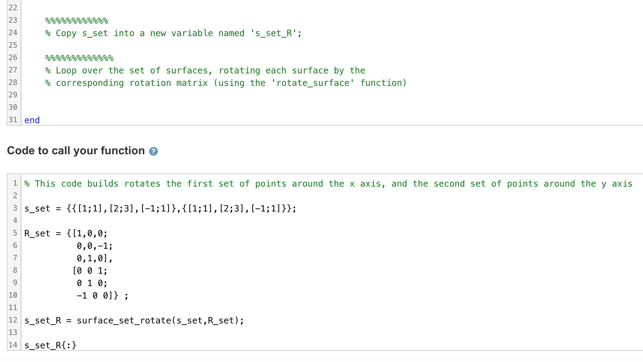 Rotate a set of surfaces by a set of rotation | Chegg.com
