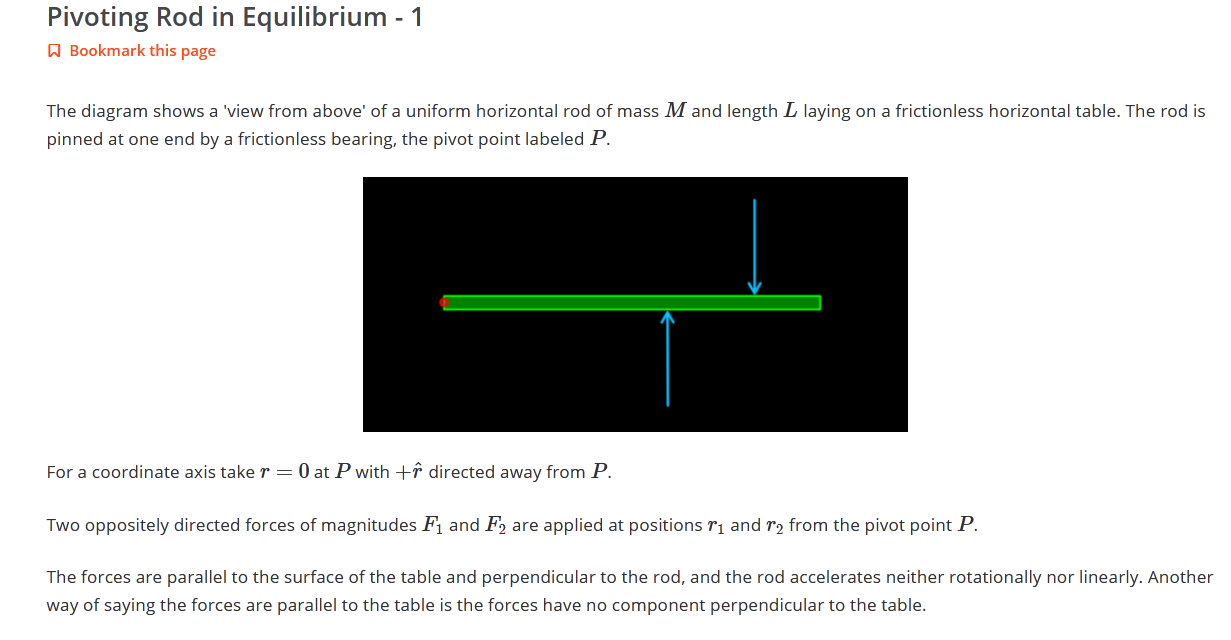 Pivoting Rod in Equilibrium - 1 a Bookmark this page | Chegg.com
