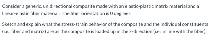 Solved Consider a generic, unidirectional composite made | Chegg.com