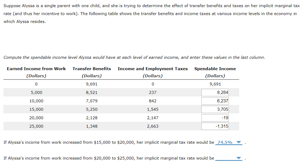Solved Suppose Alyssa is a single parent with one child, and | Chegg.com