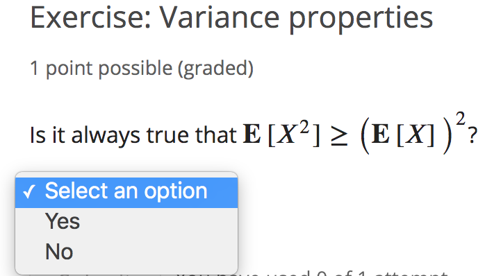 Solved Exercise: Variance properties 1 point possible | Chegg.com