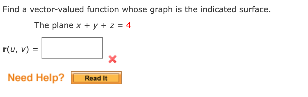 Solved Find A Vector Valued Function Whose Graph Is The Chegg