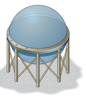 Solved The spherical tank is constructed by combining 2 | Chegg.com