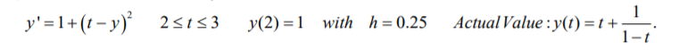 Solved Use Euler, Modified Euler, and Midpoint rules methods | Chegg.com
