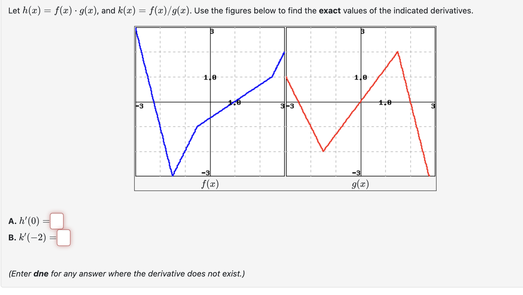 Solved Let h(x)=f(x)⋅g(x), and k(x)=f(x)/g(x). Use the | Chegg.com Solved Let h(x)=f(x)⋅g(x), and k(x)=f(x)/g(x). Use the | Chegg.com