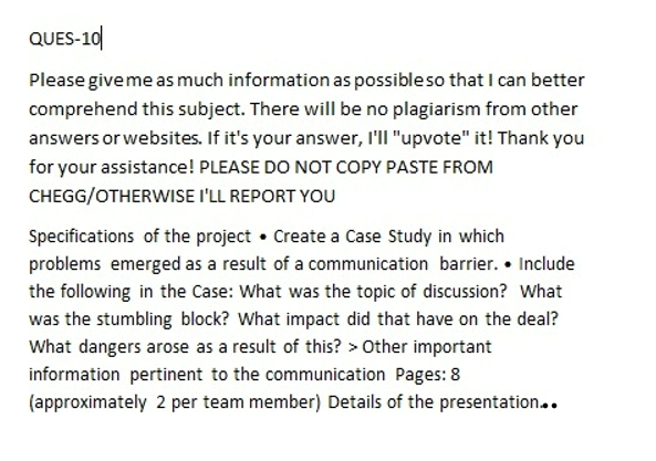 Solved QUES-10 Please give me as much information as | Chegg.com