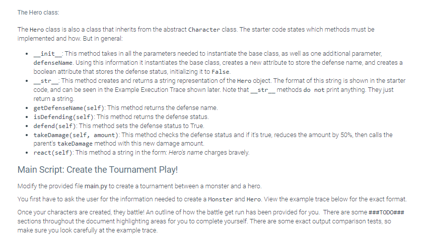 Solved Monster Battle In this lab we will create a battle | Chegg.com