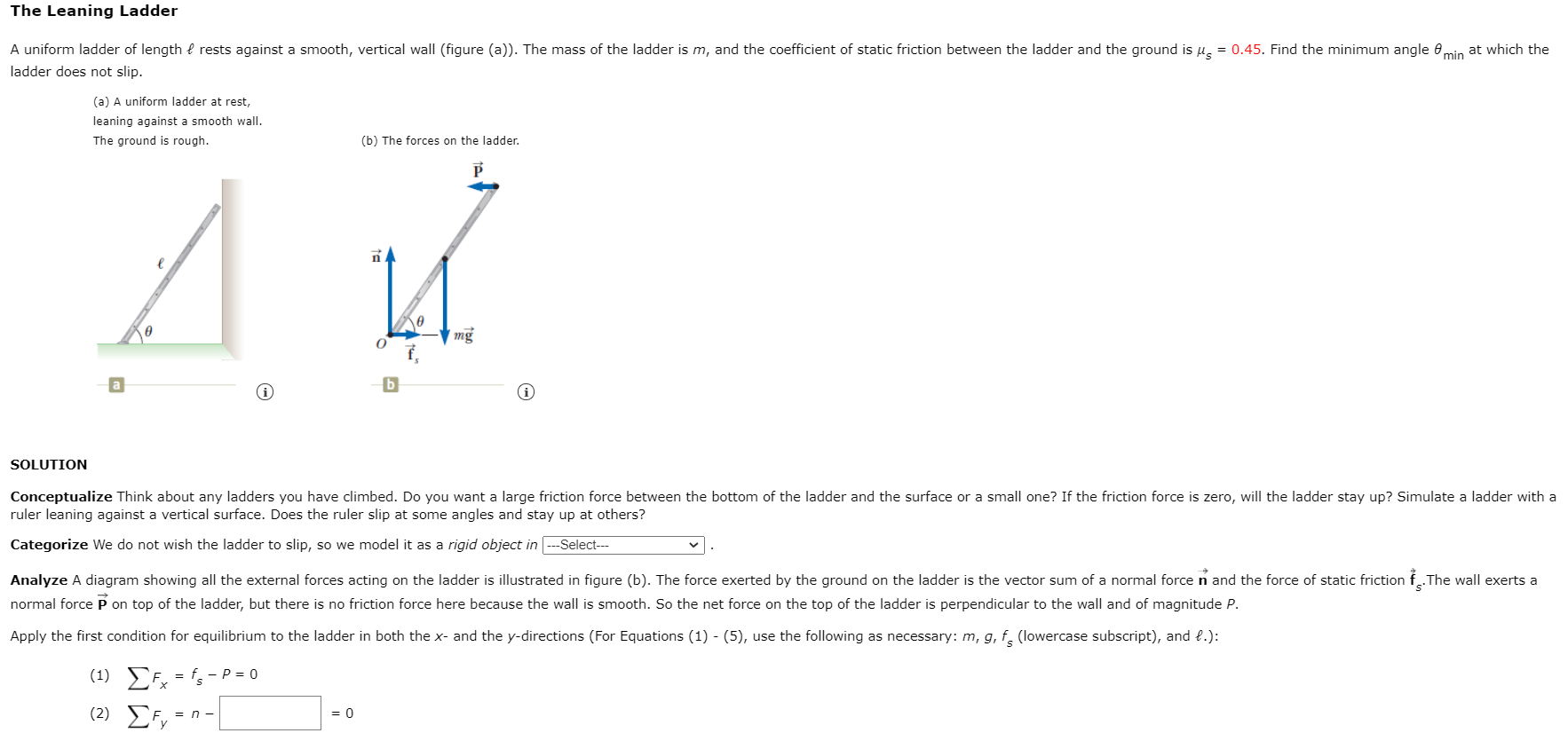 Solved The Leaning Ladder A uniform ladder of length & rests | Chegg.com Solved The Leaning Ladder A uniform ladder of length & rests | Chegg.com