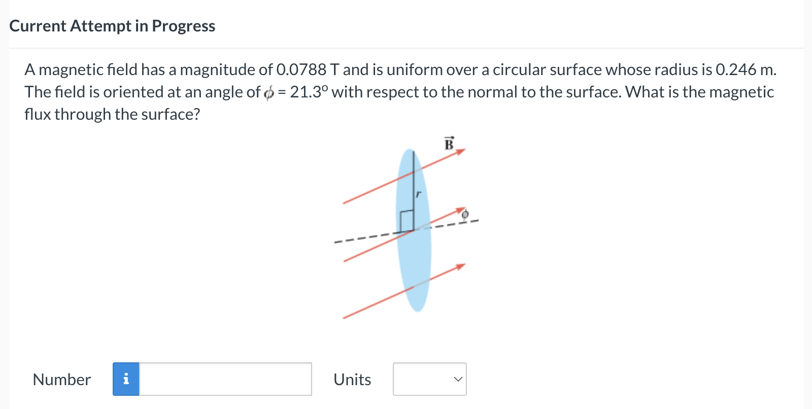 Solved Current Attempt in ProgressA magnetic field has a | Chegg.com