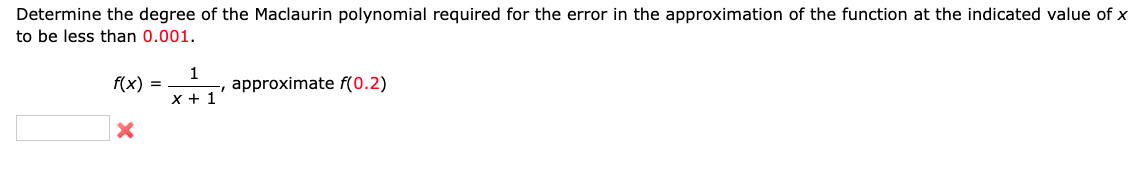 Solved Determine The Degree Of The Maclaurin Polynomial
