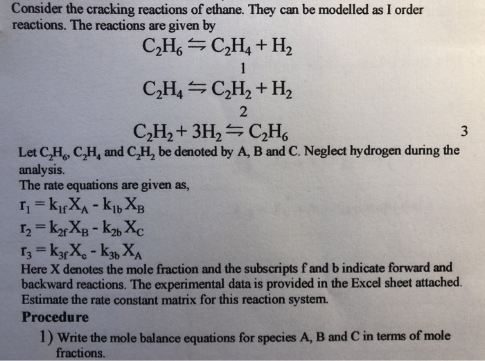 Consider the cracking reactions of ethane. They can | Chegg.com