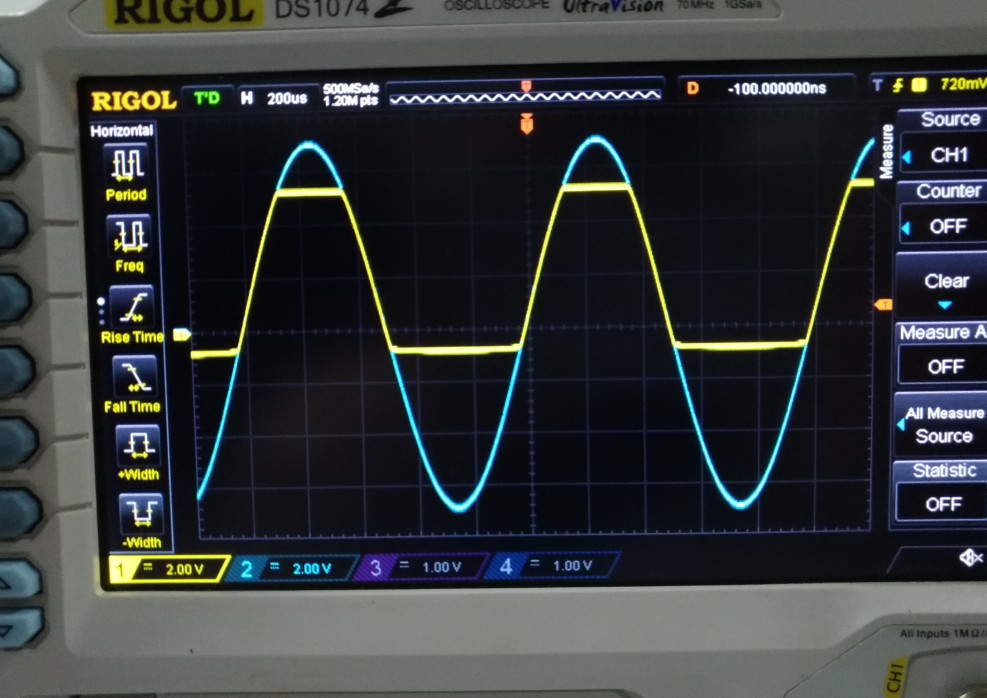 Solved the ac voltage is 15 vpp r1 100 ohm r2 6800 ohm the | Chegg.com