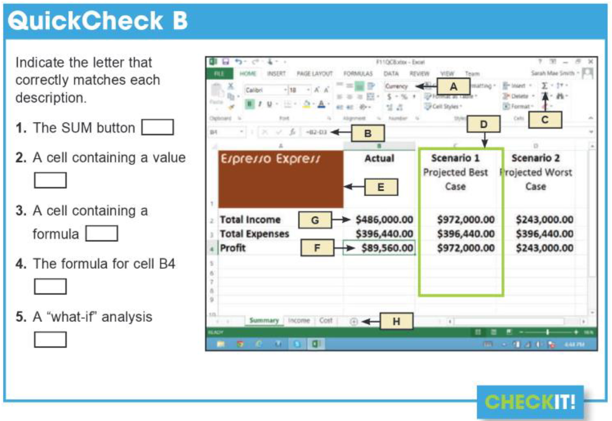 Solved QuickCheck B NISERT PAGE LAYOUT FORSLAS VIEW To | Chegg.com