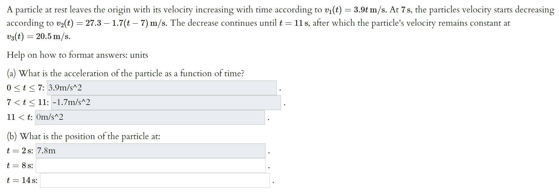 Solved A particle at rest leaves the origin with its | Chegg.com