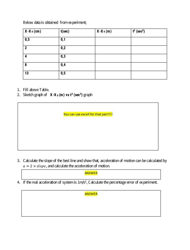 Solved EXPERIMENT 2: LINEAR MOTION WITH CONSTANT | Chegg.com