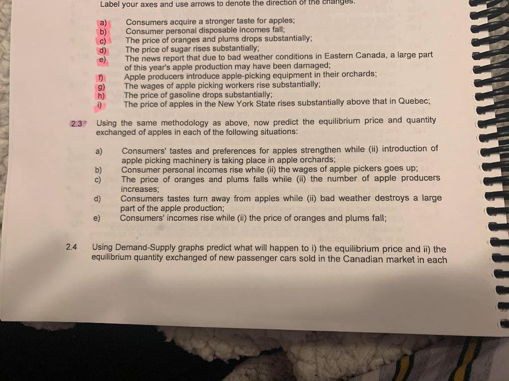 Solved Label your axes and use arrows to denote the | Chegg.com