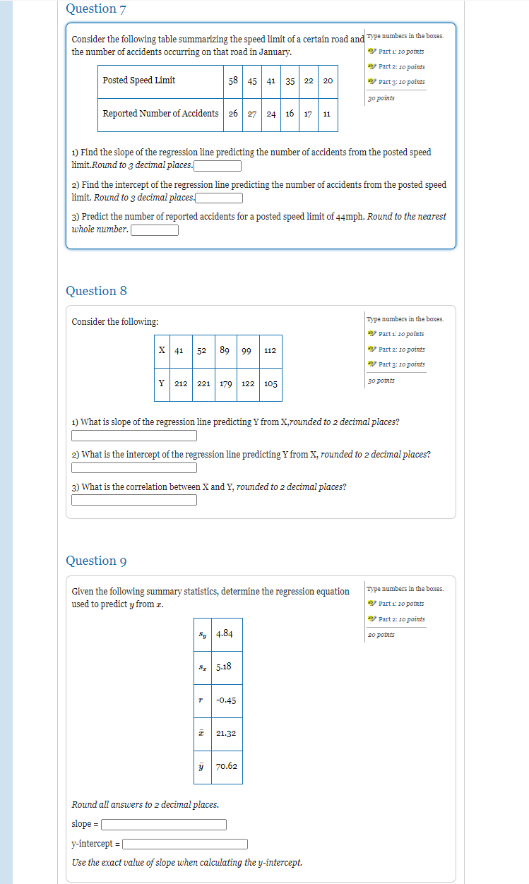 Solved Question 7 Consider the following table summarizing | Chegg.com