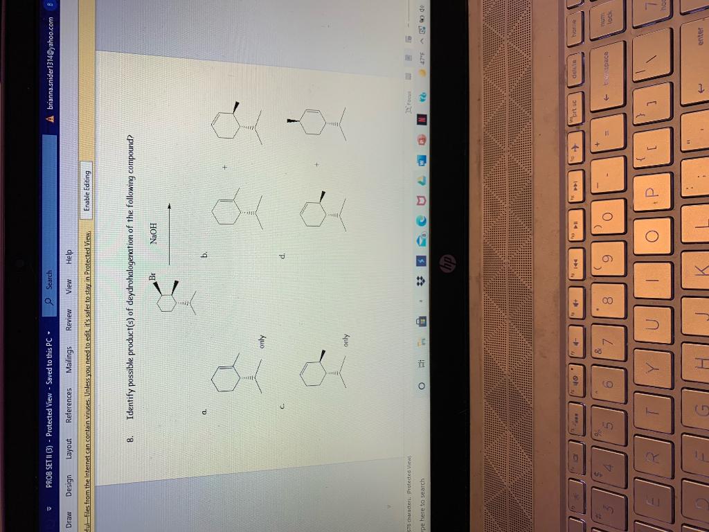 Solved PROB SETI (3) - Protected View - Saved to this PC O | Chegg.com