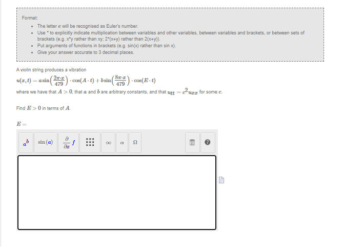 Solved Format: - The letter e will be recognised as Euler's | Chegg.com