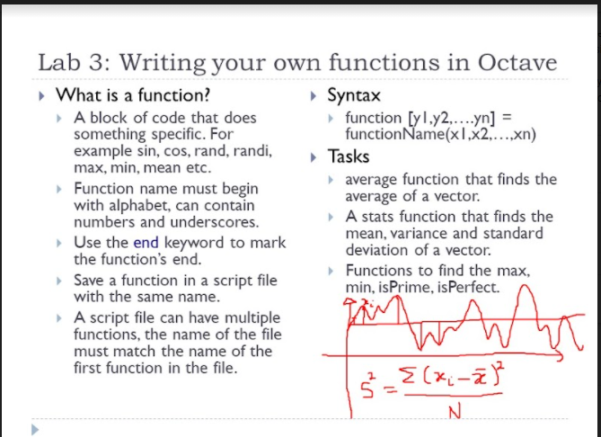 Solved Lab 3 Writing Your Own Functions In Octave What Is A