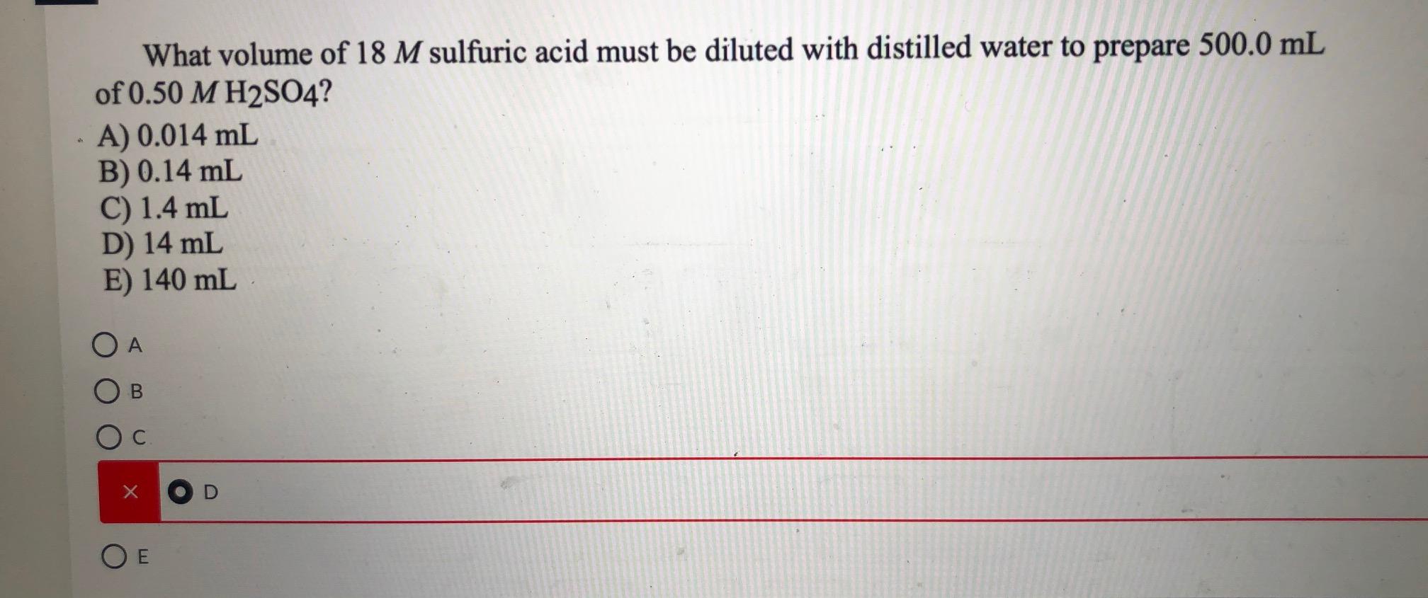 Solved What volume of 18 M sulfuric acid must be diluted | Chegg.com