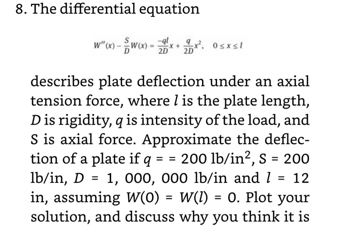Solved 8. The differential equation 2D 2D describes plate | Chegg.com