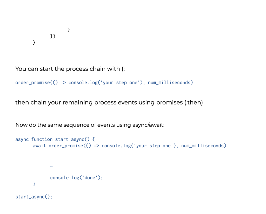 Solved Process Ordering With Asynchronous Javascript 