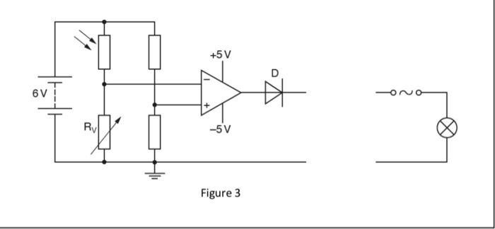 Solved 2. A comparator circuit is designed to switch on a | Chegg.com