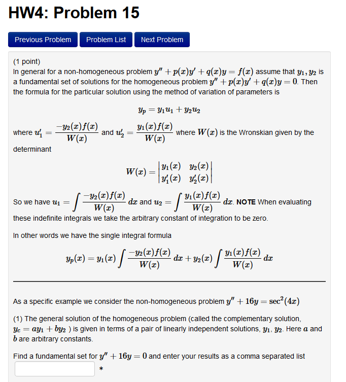 Solved HW4: Problem 15 Previous Problem Problem List Next | Chegg.com