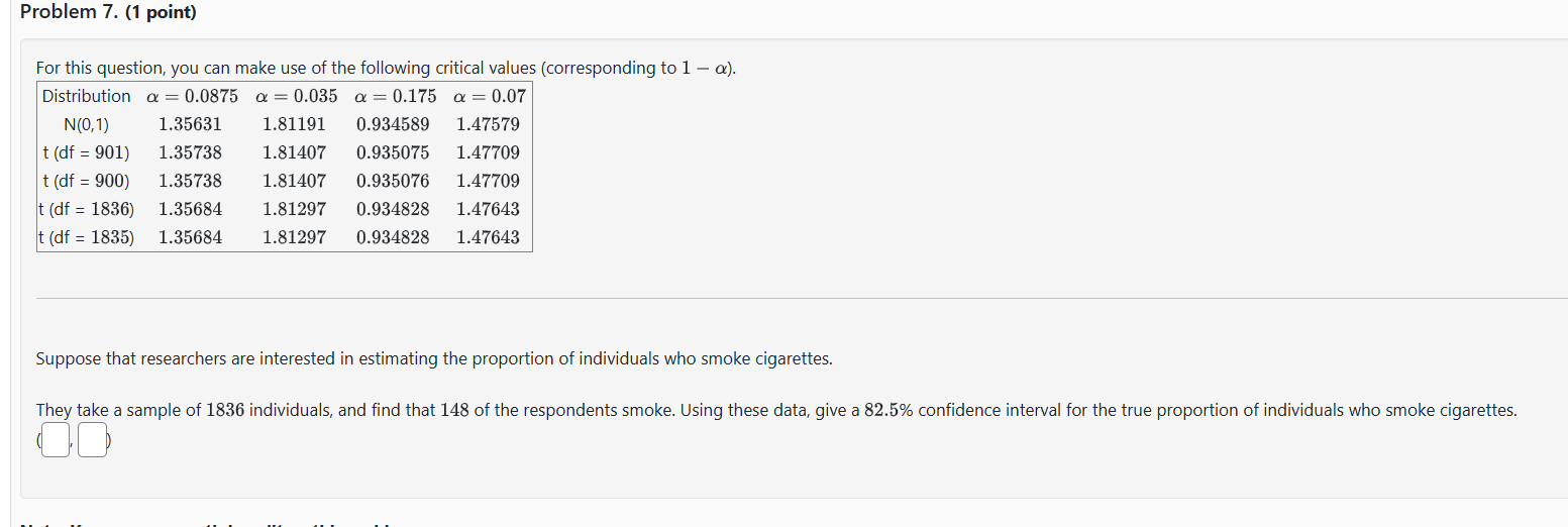 Solved Problem 7. (1 ﻿point)For this question, you can make | Chegg.com