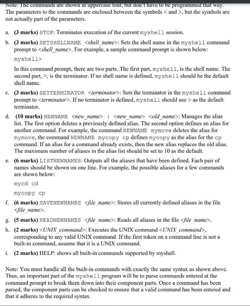 CSE 4600 Toy Shell C coding Using the coding in | Chegg.com