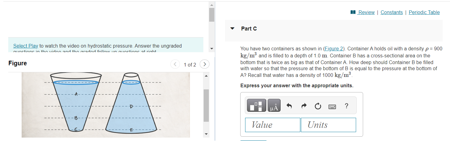 Solved Select Play to watch the video on hydrostatic | Chegg.com