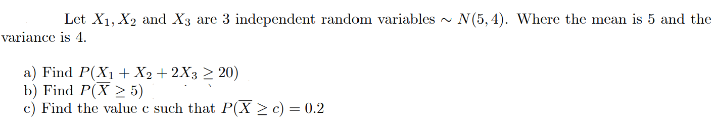 Solved Let X1, X2 and X3 are 3 independent random variables | Chegg.com
