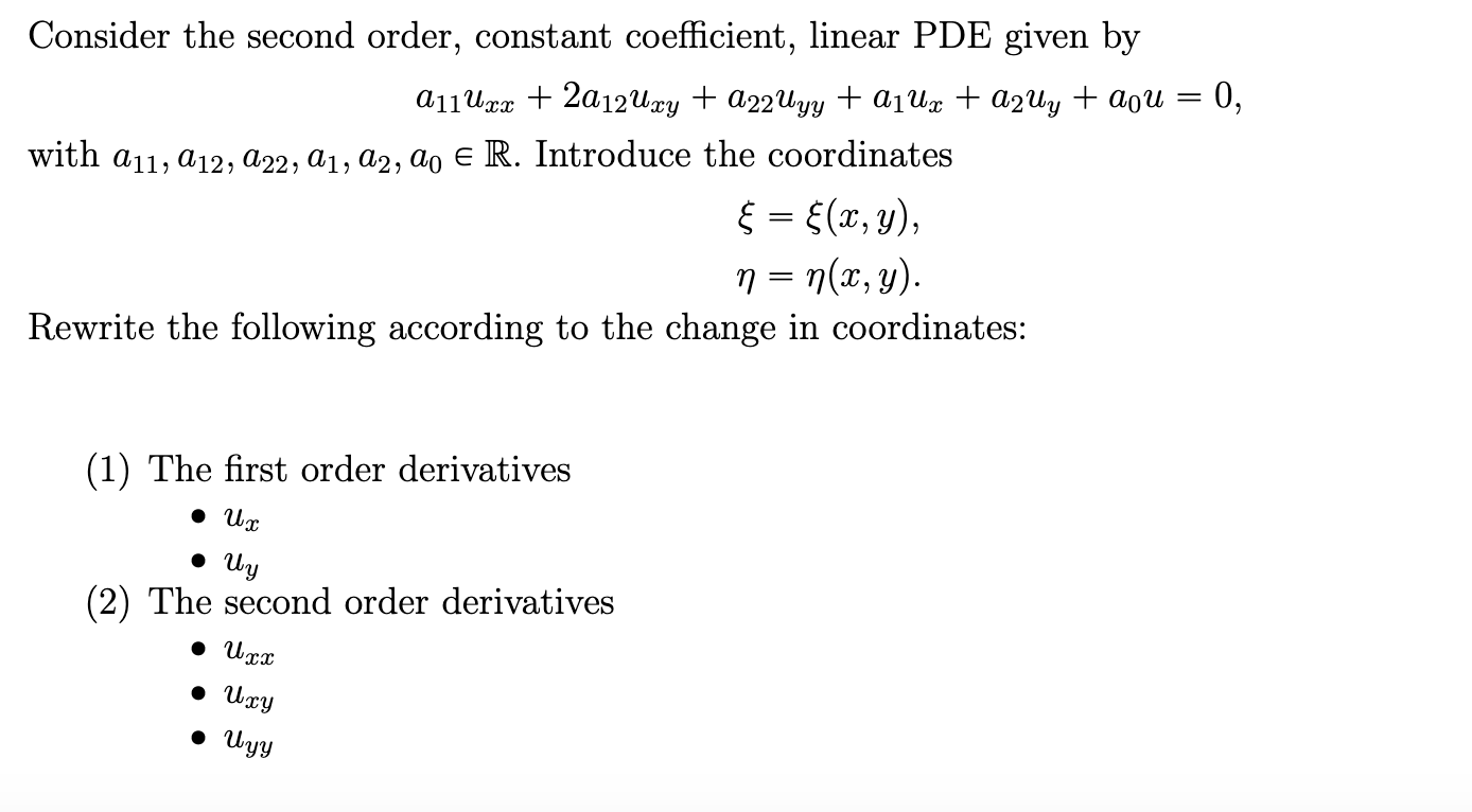 Solved Consider the second order, constant coefficient, | Chegg.com