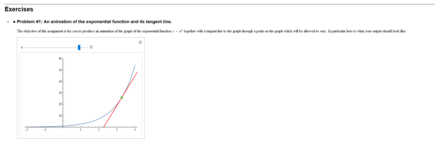 Solved Exercises • Problem #1: An animation of the | Chegg.com